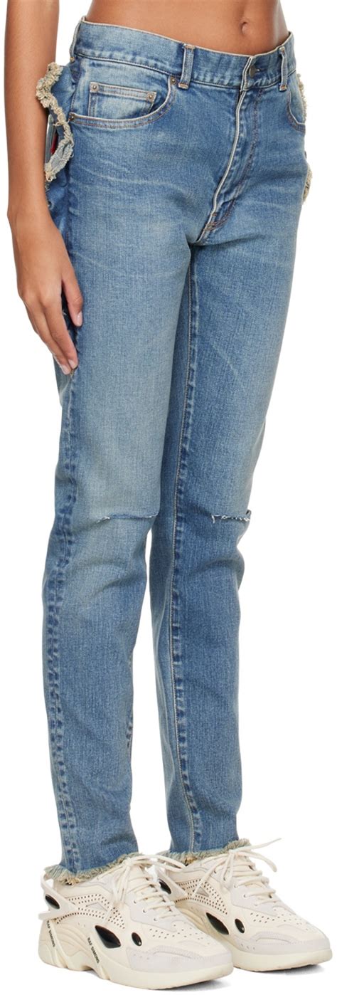 Undercover Blue Frayed Jeans Undercover