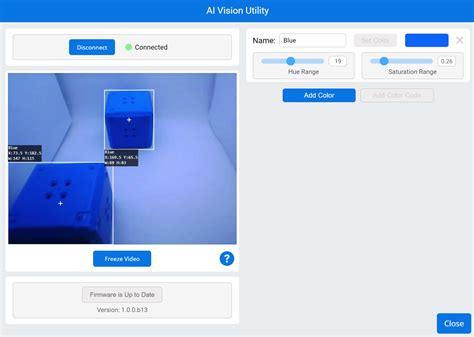 Using The Ai Vision Sensor In Vexcode V5 Blocks Vex Library