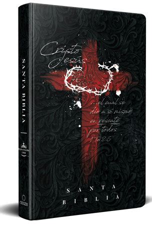 Biblia RVR 1960 letra grande tamaño manual tapa dura cruz con corona Spanish Bible RVR 1960