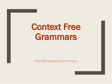 CSCI 432 Computer Science Theory Ppt Download