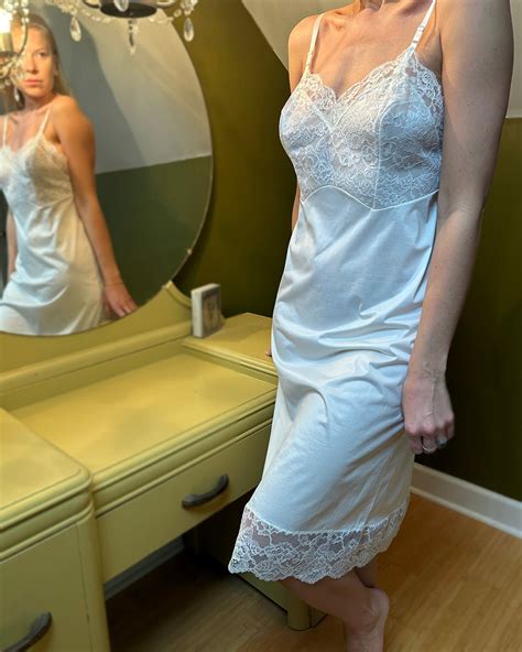 Vintage 1960s White Lace Slip Rare Vintage Lace Slip Vintage Etsy