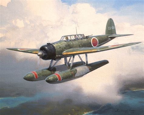 Aichi E13a Jake Japanese Aviation Art Print Darryl Legg — Hansen Fine Art
