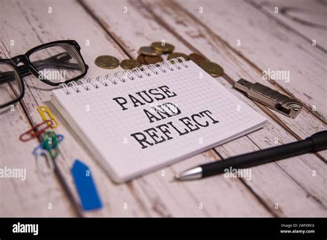 Blackboard Written Pause Reflect With Alarm Clock Pause And Reflect