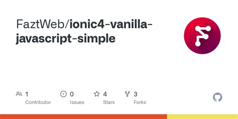 Github Faztwebionic4 Vanilla Javascript Simple
