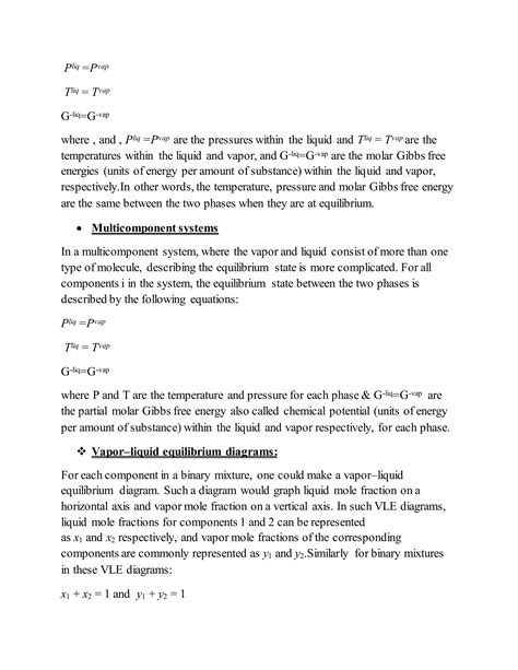 Vapour Liquid Equilibrium 1 Docx