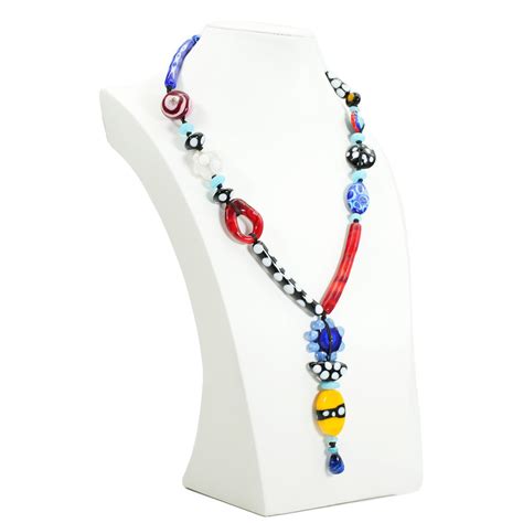 Dakar Ethnic Necklace Venetian Beads Original Murano Glass Omg