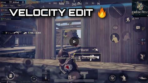 Pubg Mobile Velocity Edit 🔥 Youtube