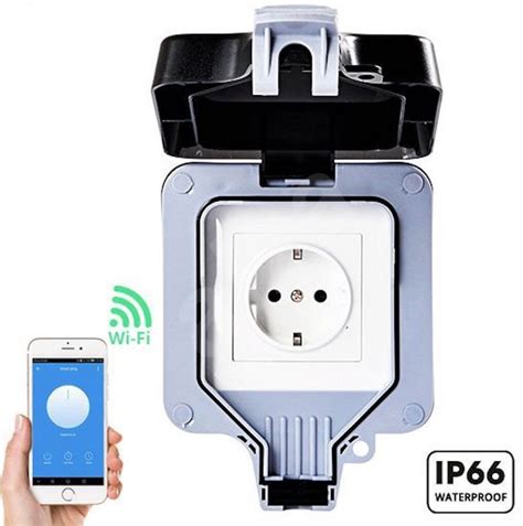 Wifi водоустойчив Контакт за открит външен монтаж 16a Ip66 Smartarena