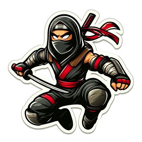 Premium Photo Ninja Sticker