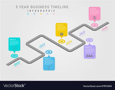 Timeline Business Infograghic 011 Royalty Free Vector Image