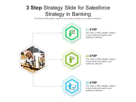 3 Step Strategy Slide For Salesforce Strategy In Banking Infographic Template Presentation