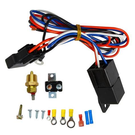 Electric Fan Thermostat Relay Switch Kit 175~185 Degree For Cars Trucks And Suvs