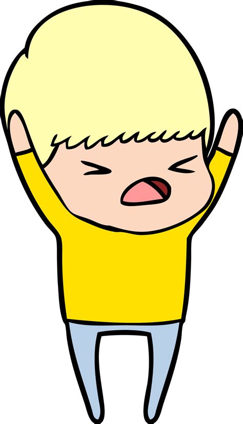Cartoon Stressed Man 12541996 Vector Art At Vecteezy