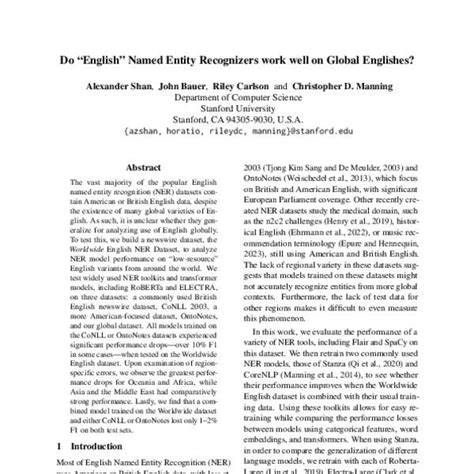 sean harvey on linkedin do “english” named entity recognizers work