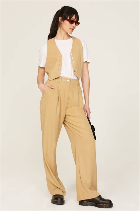 Twill Pleated Pants By Donni Rent The Runway