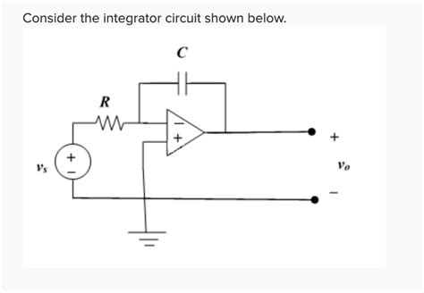 Solved Consider the integrator circuit shown below с R 1 Chegg