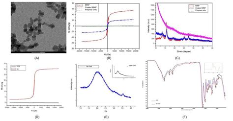 A Tem Image Of Mnp B Vsm Analysis Of Sole Mnp And Coated Mnp C