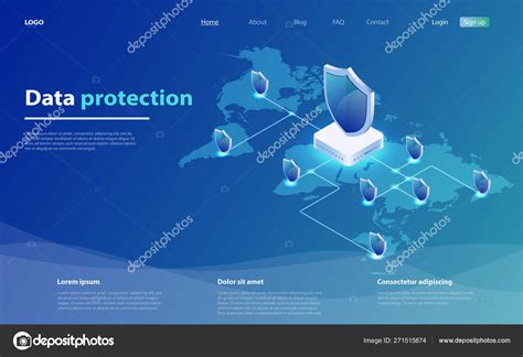 Data Protection Concept Network Data Security Safety Confidential Data Protection Concept