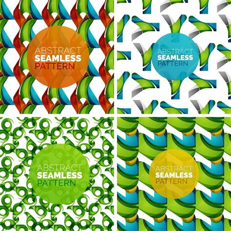 Conjunto Vectorial De Coloridos Patrones Geométricos Sin Fisuras