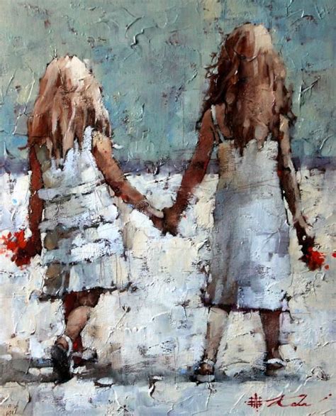 Sisters Andre Kohn Andre Kohn Fine Art Andre Kohn Painting Andre
