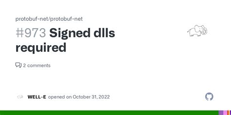 Signed Dlls Required · Issue 973 · Protobuf Netprotobuf Net · Github