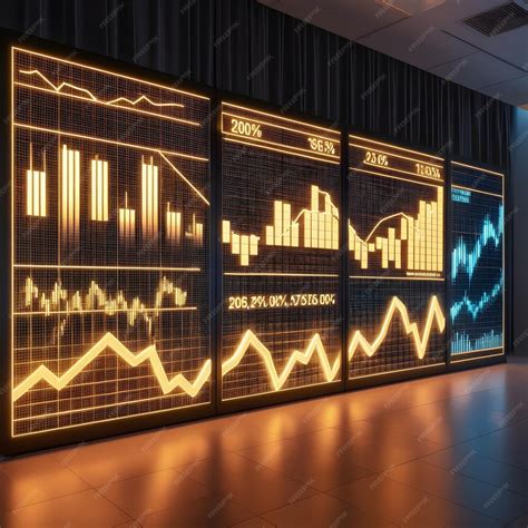 Dynamic Data Showcase Using Glowing Bar Charts And Graphs Generative Ai