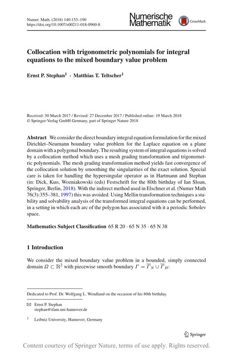 Collocation With Trigonometric Polynomials For Integral Equations To