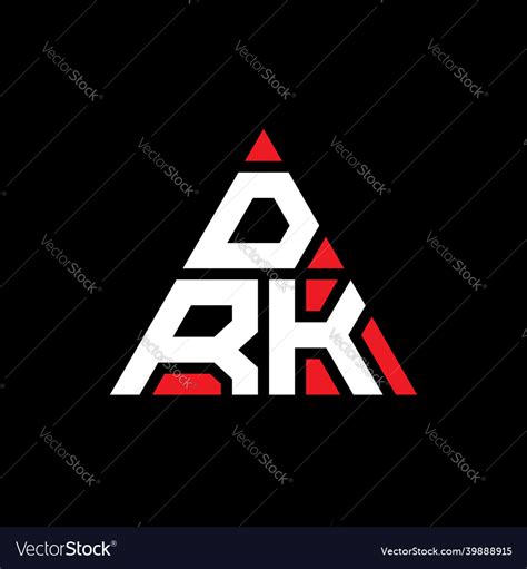 Drk Triangle Letter Logo Design Royalty Free Vector Image