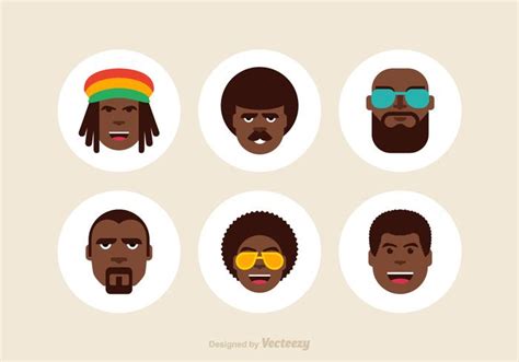 Libre Afro Masculino Vector Iconos 133773 Vector En Vecteezy