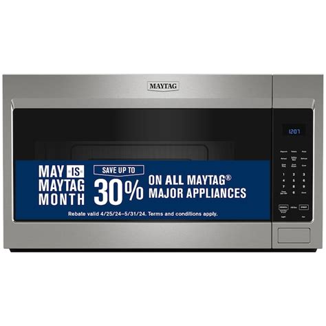 Maytag 17 Cu Ft 1800 Watt Over The Range Microwave With Sensor Cooking