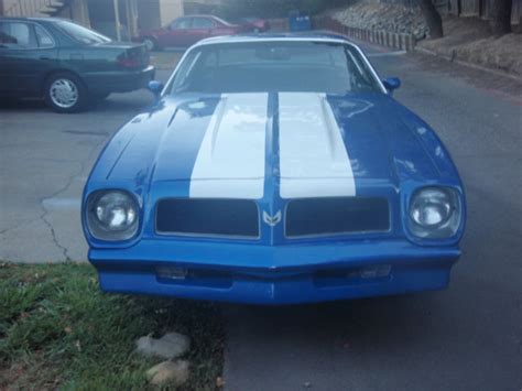 1976 Pontiac Firebird Base Coupe 2 Door 4 1l Blue W White Stripes Rear Spoiler For Sale In