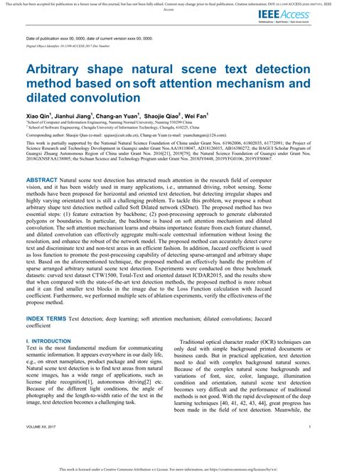 Pdf Arbitrary Shape Natural Scene Text Detection Method Based On Soft