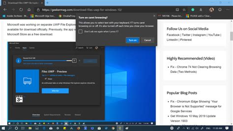 How To Enable Caret Browsing Feature In Edge Chromium Browser