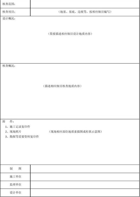 38 路基地质核查记录表word文档在线阅读与下载无忧文档