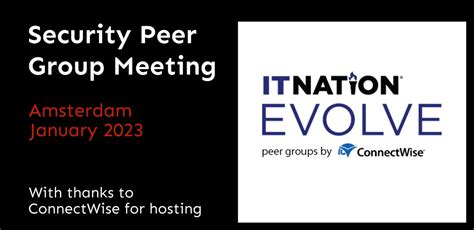 Connectwise On Linkedin It Nation Evolve Amsterdam 2023