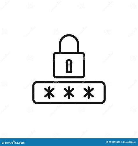 Secure Password Icon For Cybersecurity And Online Protection Stock