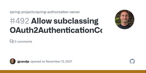 Allow Subclassing OAuth AuthenticationContext Issue Spring Projects Spring