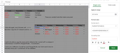 Drop Down Menu A Way To Refer To The Current Cell For A Dynamic