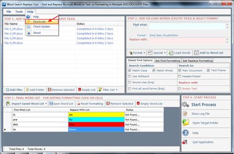 Word Search And Replace Tool