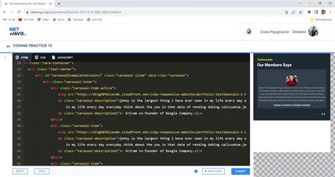 30daysofcodechallenge Day12 Codepractice Carousel