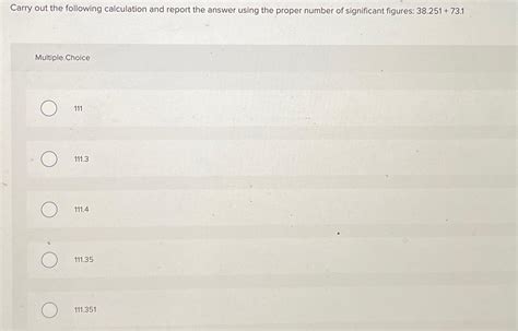 solved carry out the following calculation and report the