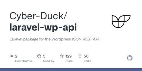 Github Cyber Ducklaravel Wp Api Laravel Package For The Wordpress