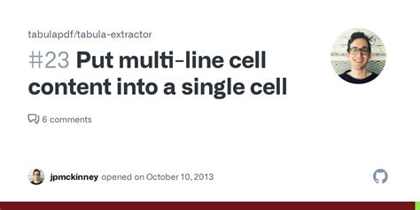 Put Multi Line Cell Content Into A Single Cell · Issue 23 · Tabulapdf