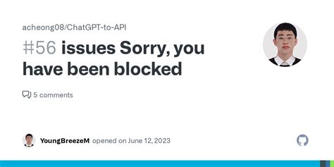 Issues Sorry You Have Been Blocked Issue 56 Acheong08 ChatGPT To