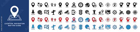 Location Navigation And Map Pin Icons Set Map Marker Icon Symbol