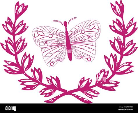 Stock Vector Illustration Floral And Butterfly Stock Vector Image And Art