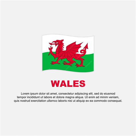 Premium Vector Wales Flag Background Design Template Wales