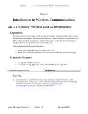 Lab 1 Doc Chapter 1 Lab Manual For Guide To Wireless Communications