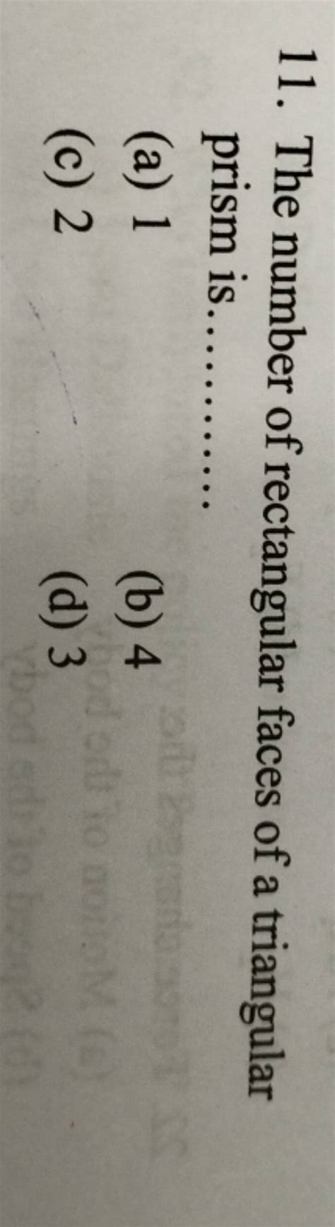 The Number Of Rectangular Faces Of A Triangular Prism Is Filo