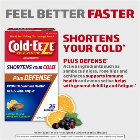 Cold Eeze® Plus Defense Citrus With Elderberry